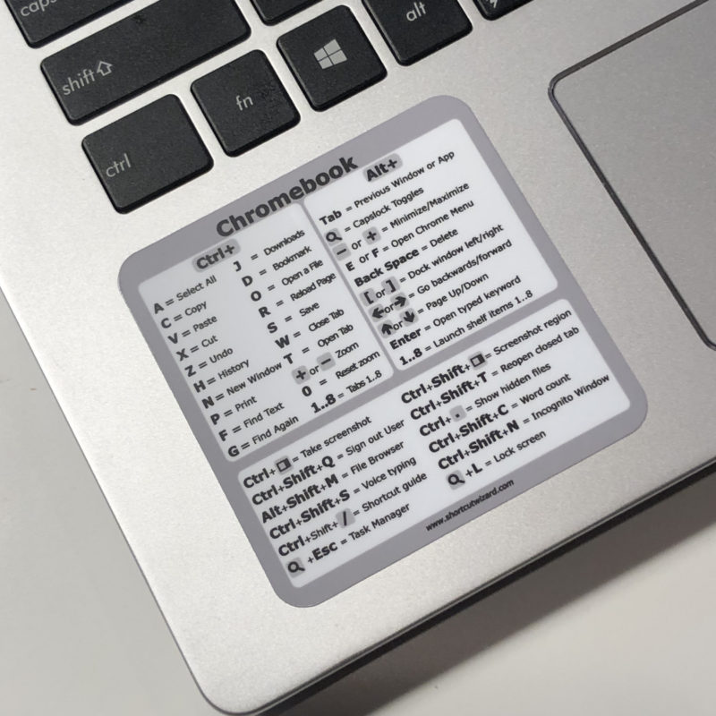Shortcut Stickers for Chromebook, Apple Macbook, Windows, Word and more