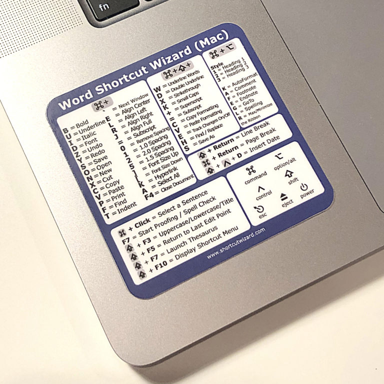 Shortcut Stickers for Chromebook, Apple Macbook, Windows, Word and more