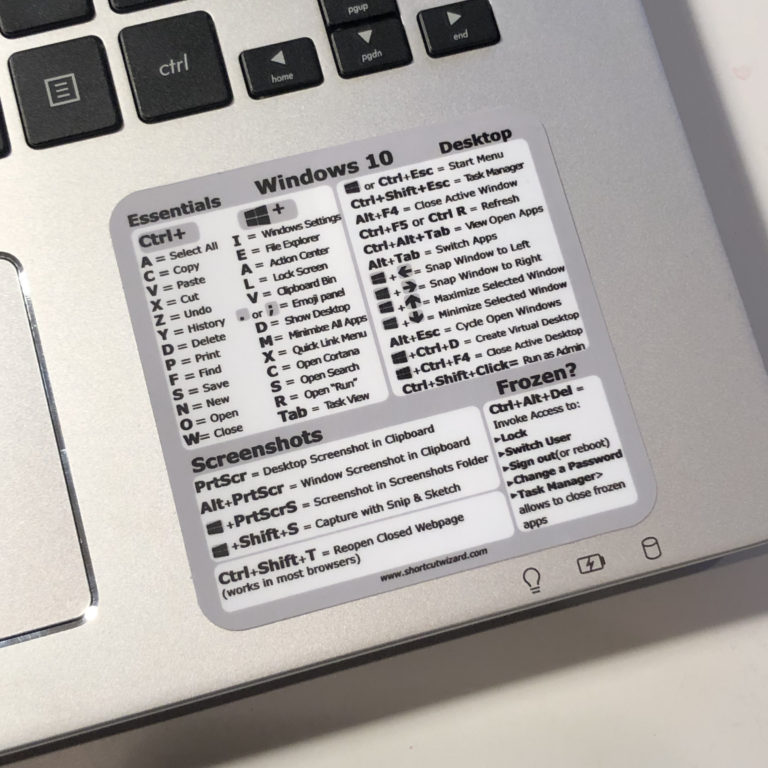 Shortcut Stickers for Chromebook, Apple Macbook, Windows, Word and more