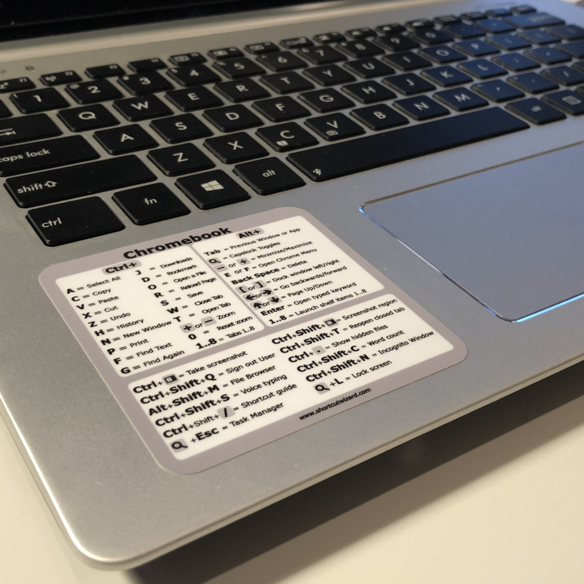 Shortcut Stickers for Chromebook, Apple Macbook, Windows, Word and more