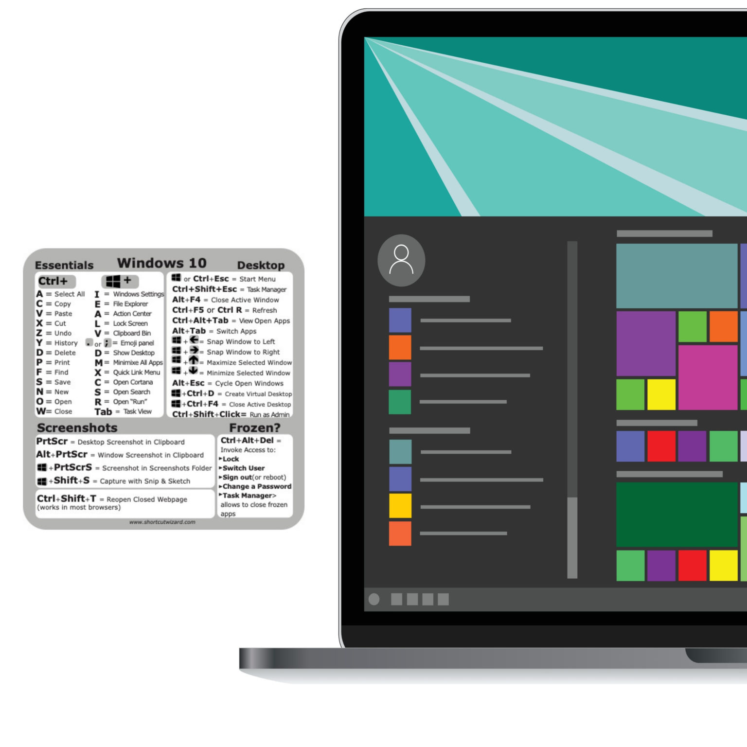 Shortcut Stickers for Chromebook, Apple Macbook, Windows, Word and more